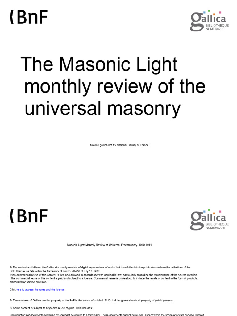 The Masonic Light 1910 Apr | PDF | Freemasonry