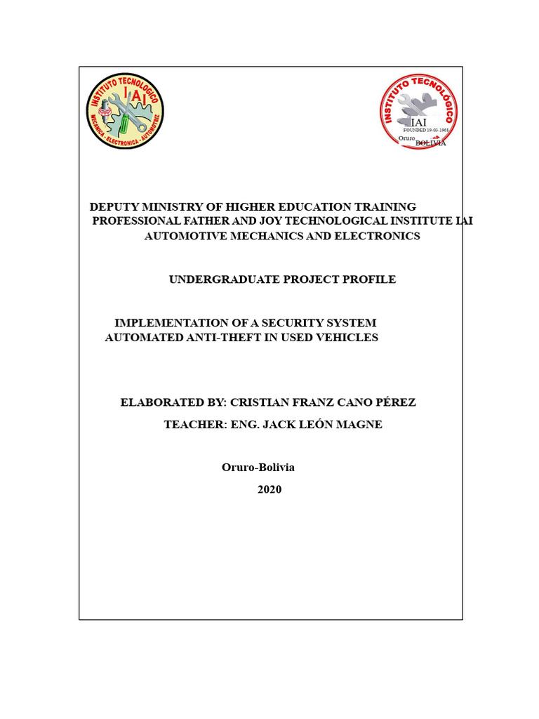 Official Project Profile | PDF | Biometrics | System