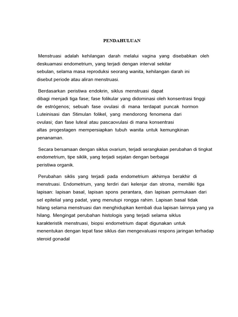 Siklus Menstruasi: Fase dan Proses | PDF