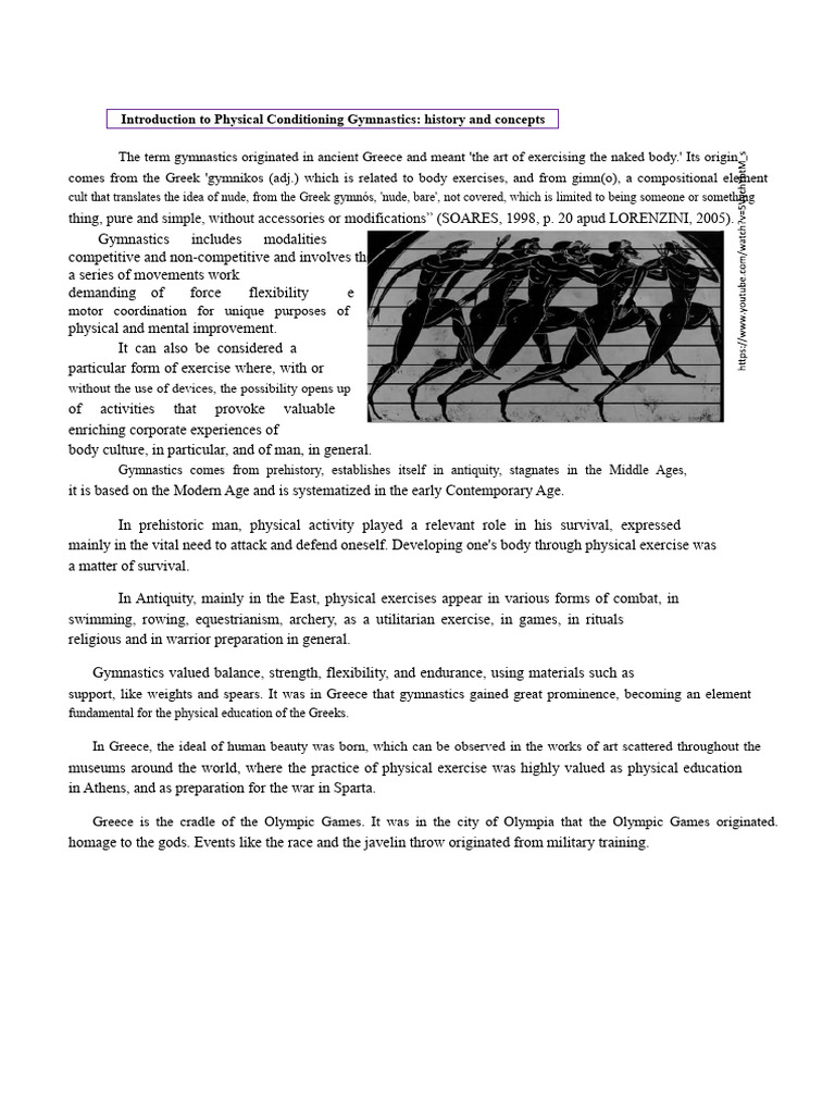 Introduction To Physical Conditioning Gymnastics - History and Concepts ...