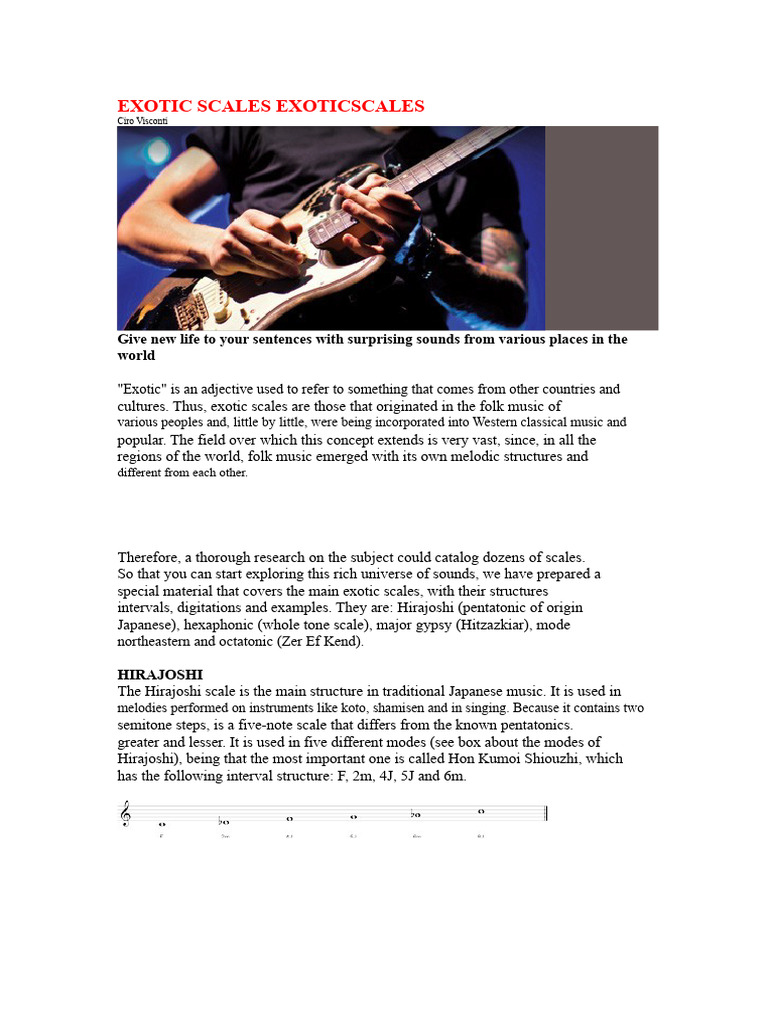 Explore Exotic Musical Scales | PDF | Scale (Music) | Minor Scale