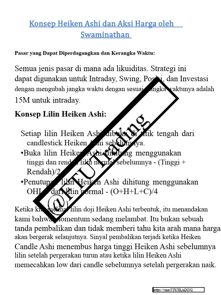 Strategi Heiken Ashi untuk Trading Efektif | PDF