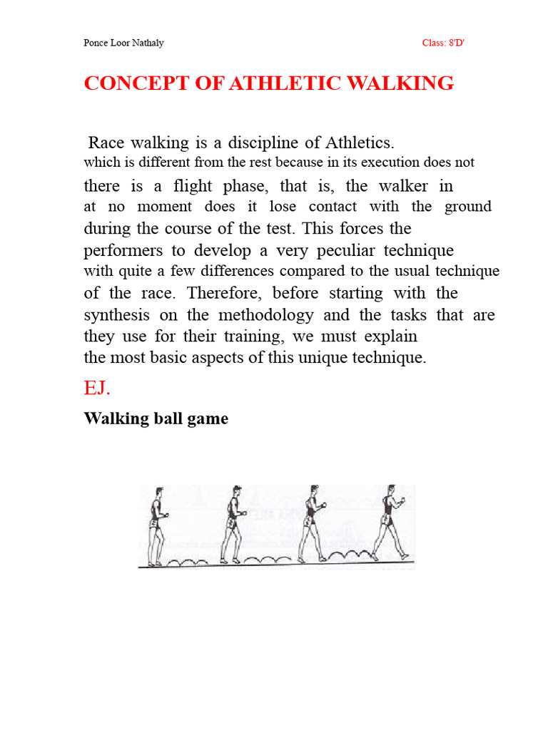 Concept of Race Walking | PDF