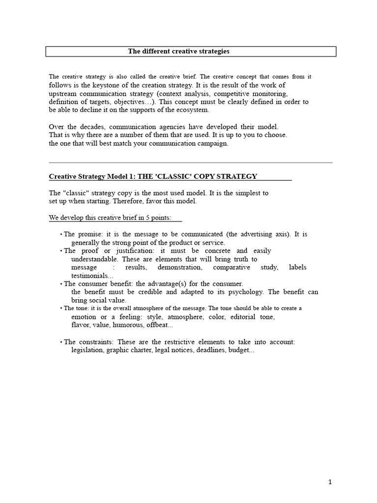 Positioning Creation Strategy | PDF | Brand | Advertising