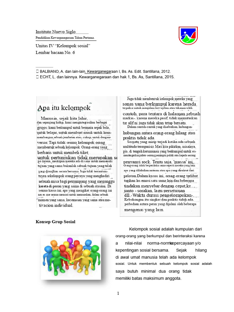 Pengertian dan Fungsi Kelompok Sosial | PDF