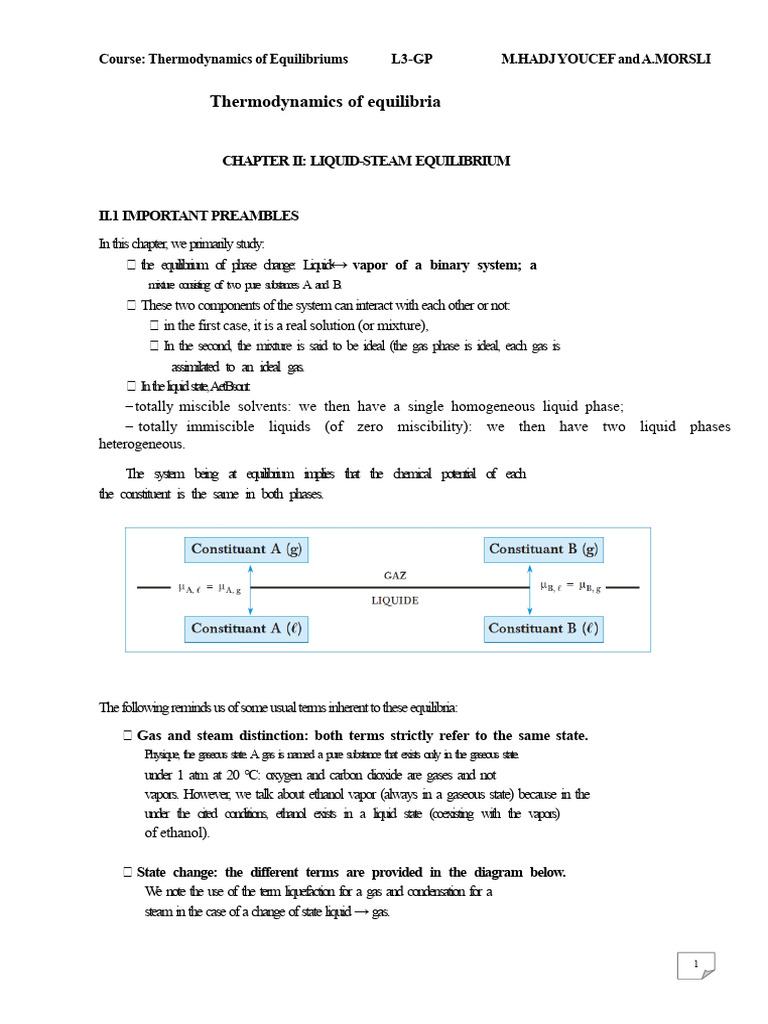Chapter II - Liquid - Vapor Equilibriums | PDF | Phase (Matter) | Liquids