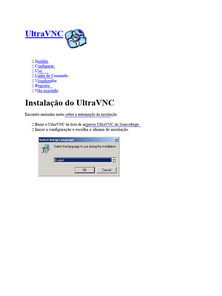 Guia Completo de Instalação do UltraVNC | PDF | Janela (informática ...