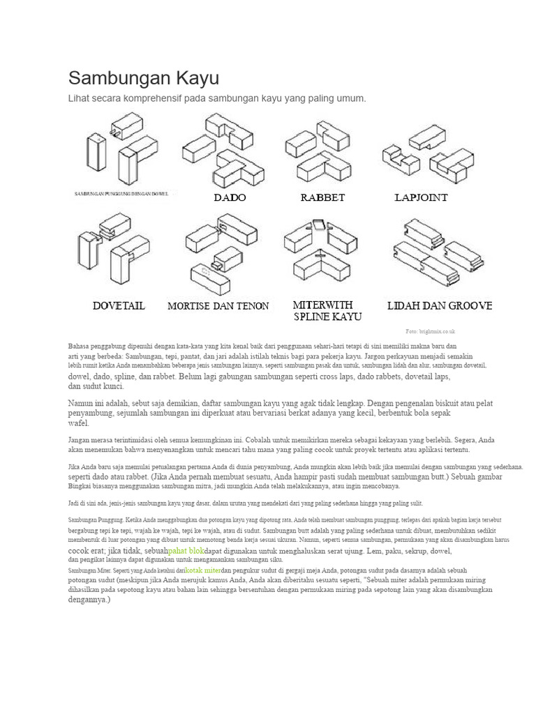 Joints Kayu PDF | PDF