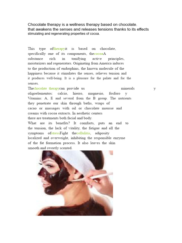 Chocolate Therapy | PDF | Chocolate