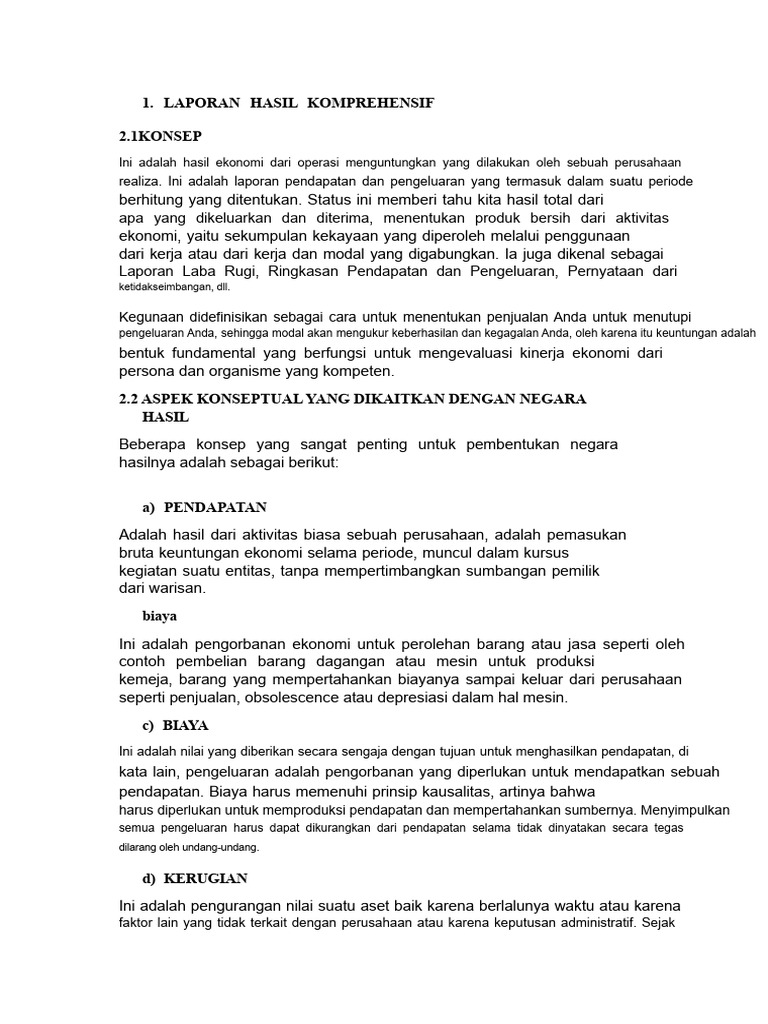 Laporan Laba Rugi Komprehensif 2024 | PDF