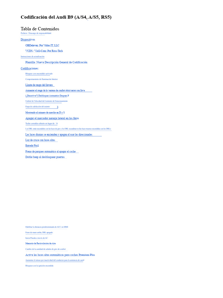 Audi A4 B9 Codierungsliste Pdf
