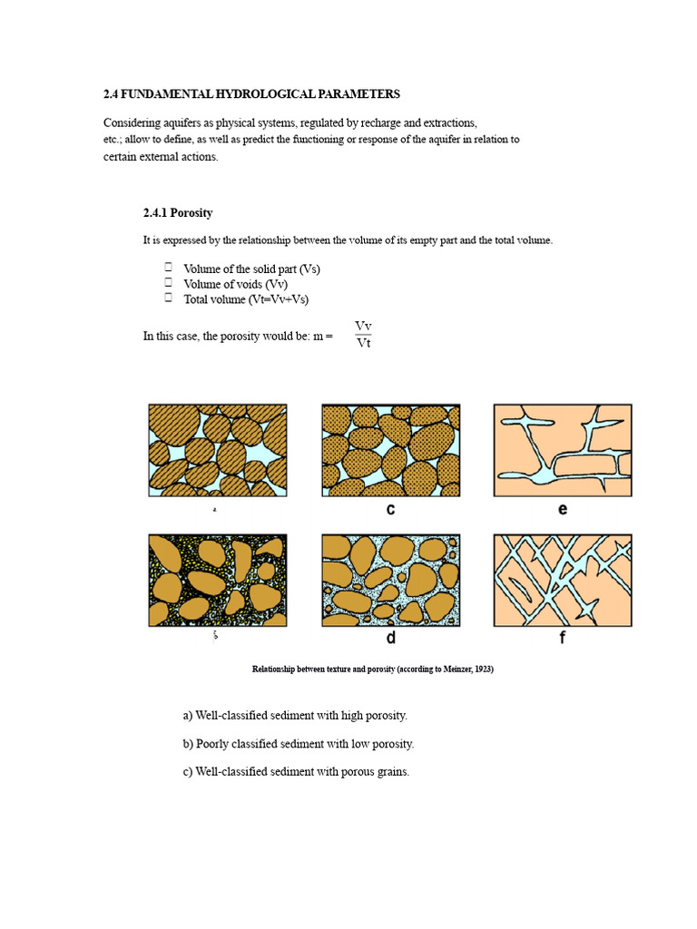 Key Hydrological Parameters Explained | PDF | Porosity | Aquifer