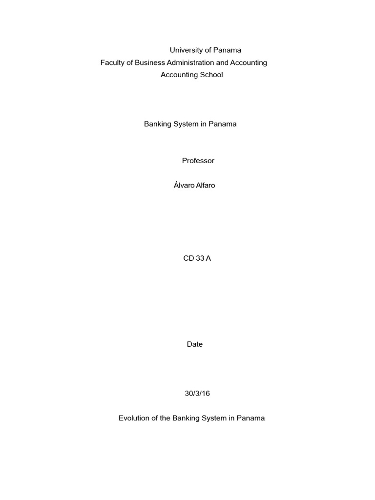 Evolution of Panama's Banking System | PDF | Banks | Deposit Account