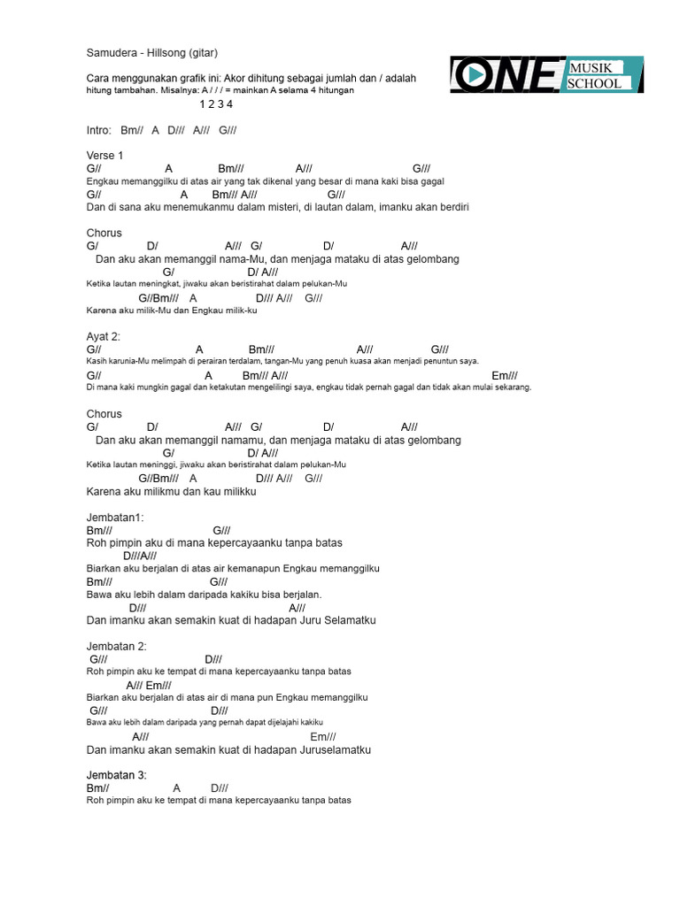 Lautan - Hillsong Gitar | PDF