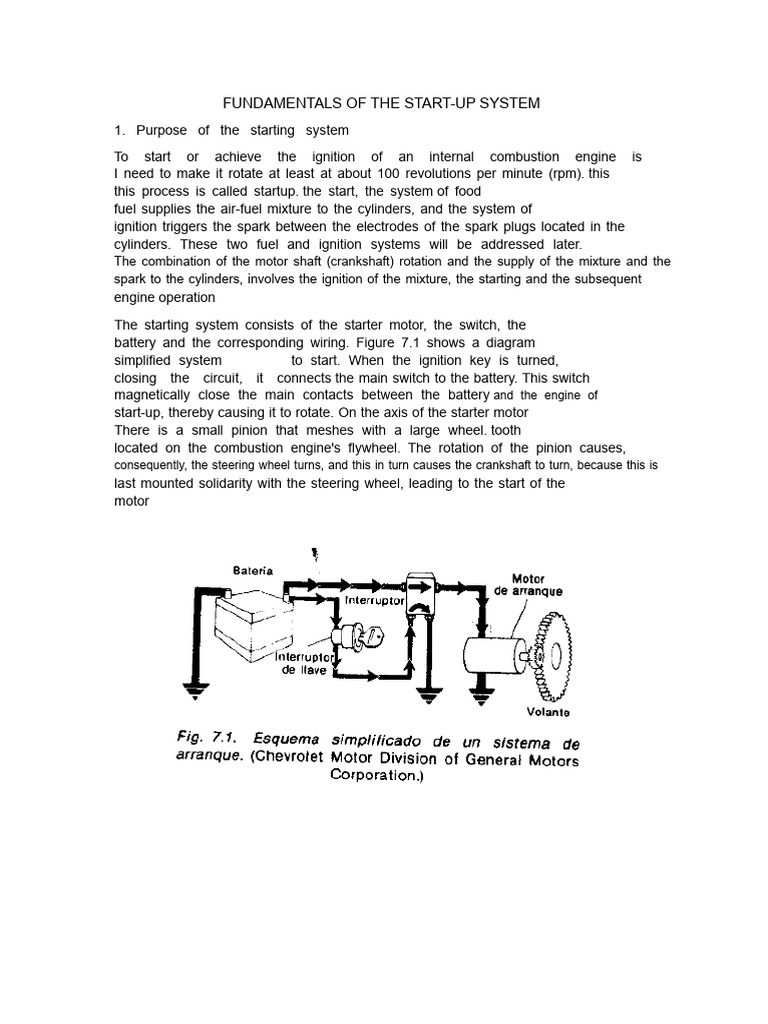 Fundamentals of The Starting System | PDF | Electric Motor | Engines