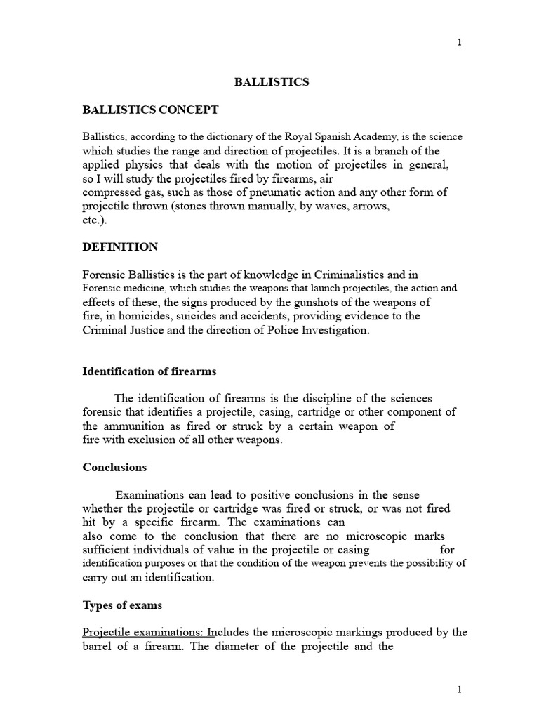 Forensic Ballistics: An Overview | PDF | Caliber | Gun Barrel