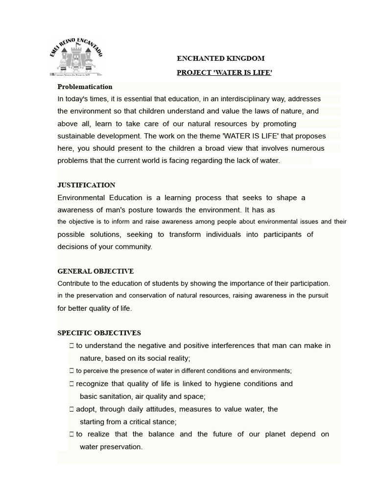 Water Conservation Education Project | PDF | Sustainable Development ...