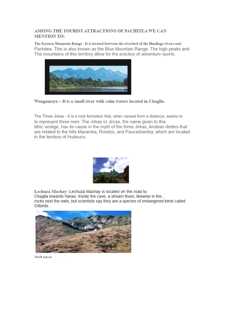 Explore Pachitea's Top Attractions | PDF