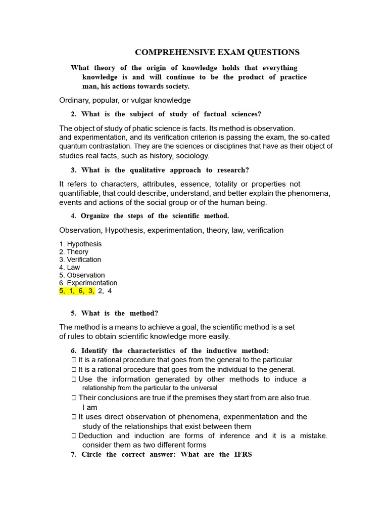 Comprehensive Exam Questions | PDF | Net Present Value | Sampling ...