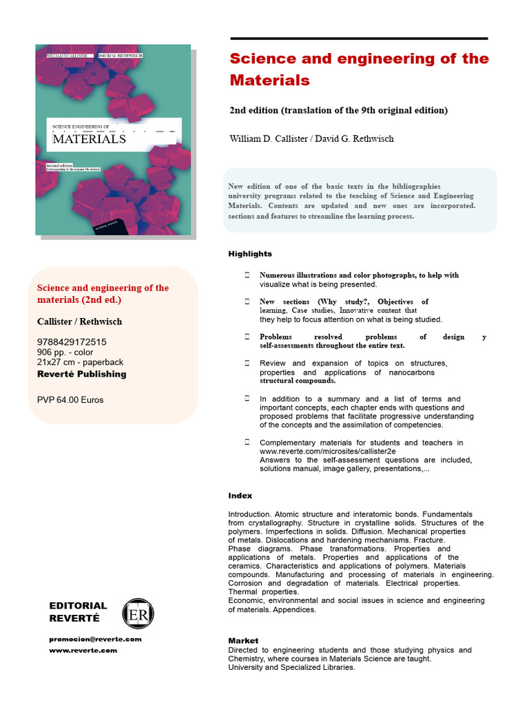 Science and Engineering of Materials 2nd Edition PDF | PDF | Engineering | Materials Science