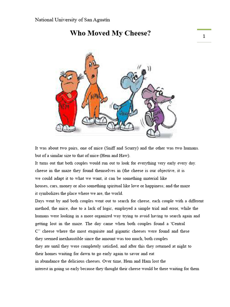 Lessons from "Who Moved My Cheese?" | PDF