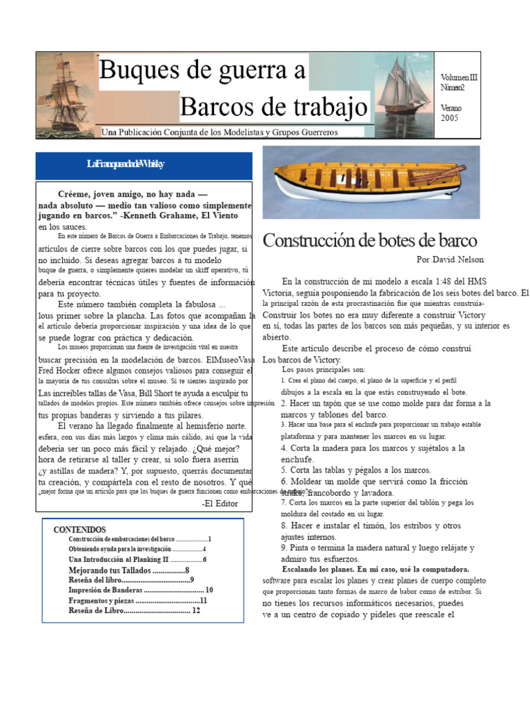 Construcción de Barcos A Escala | PDF | Escultura | Timón