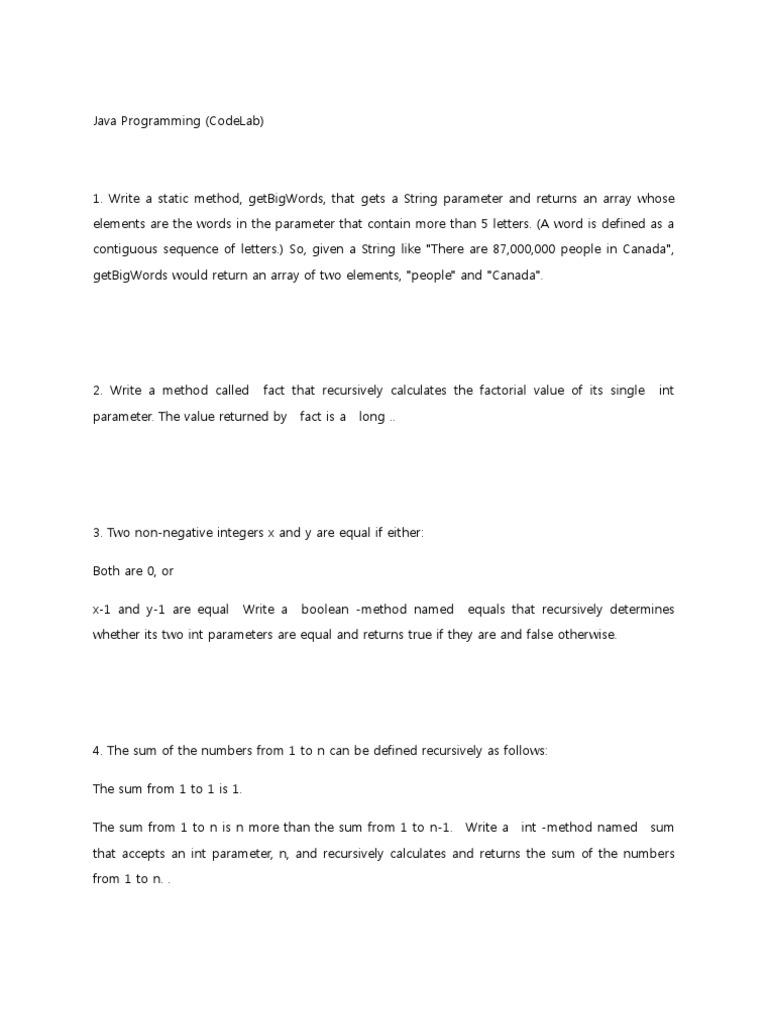 Java Code Lab Pdf String Computer Science Integer Computer Science