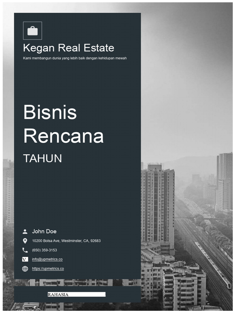 Rencana Bisnis Kegan Real Estate | PDF