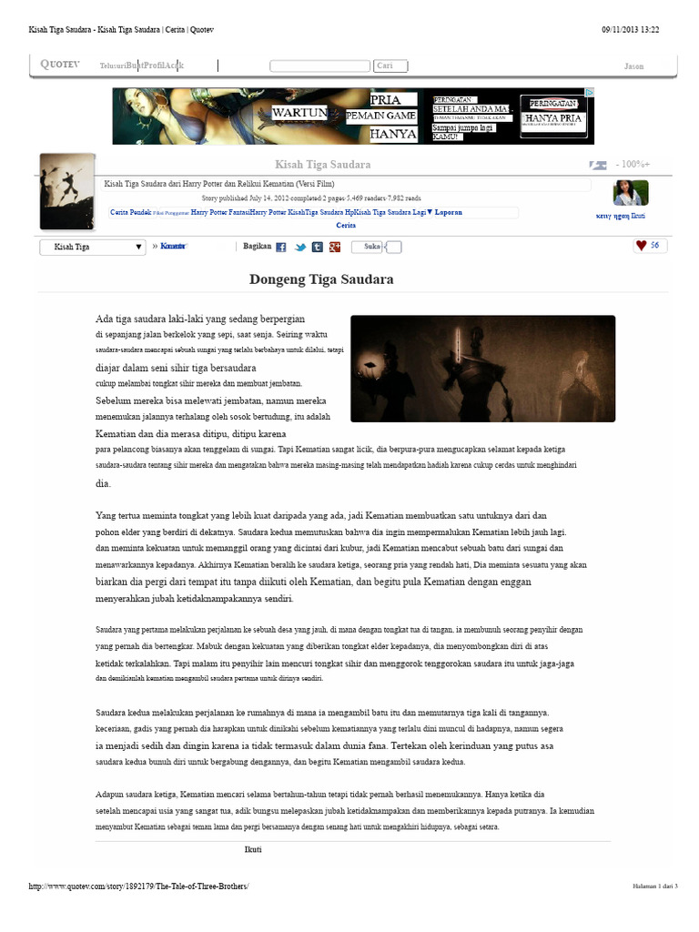 Kisah Tiga Saudara | PDF