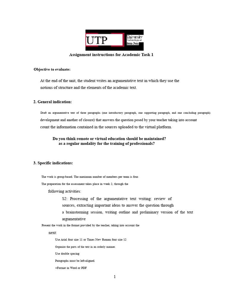 Assignment Instructions For Academic Task 1: Objective To Evaluate ...