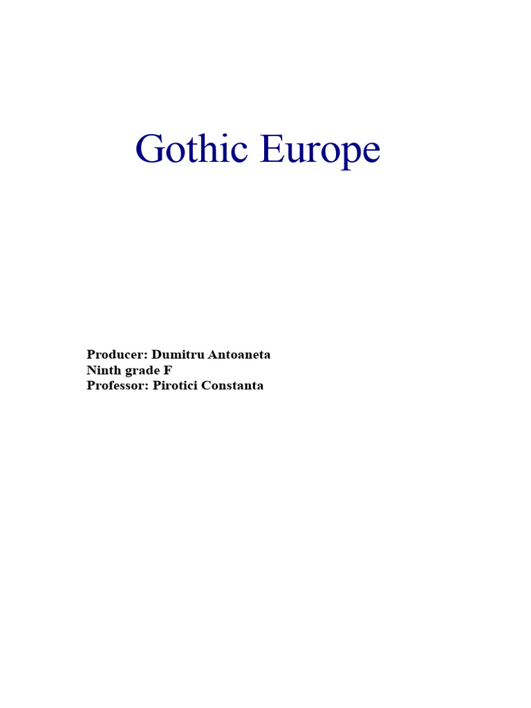 Gothic Europe | PDF | Gothic Architecture | Western Art
