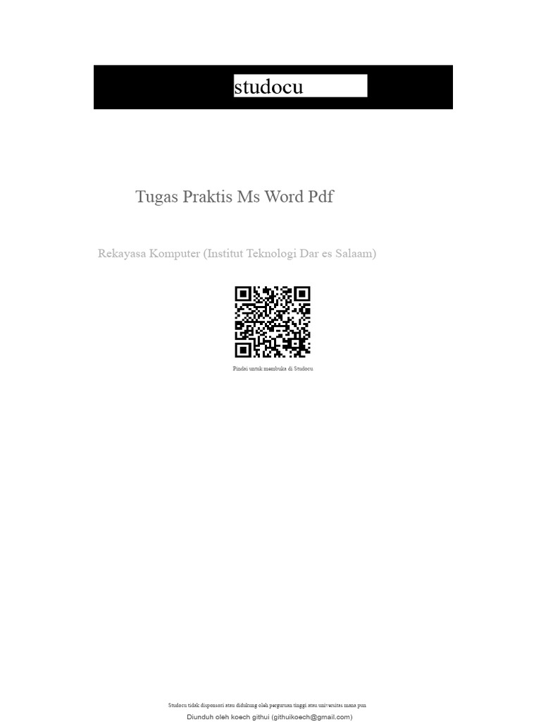 Tugas Praktis Ms Word PDF | PDF