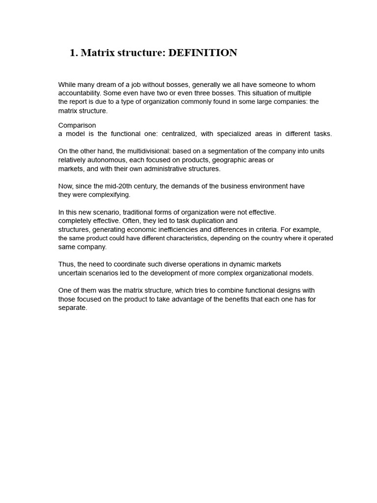 Matrix Structure | PDF | Boeing | Organizational Structure