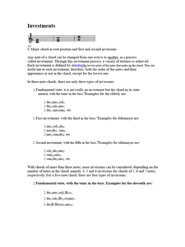 Major Chord Inversions Explained | PDF | Scale (Music) | Chord (Music)
