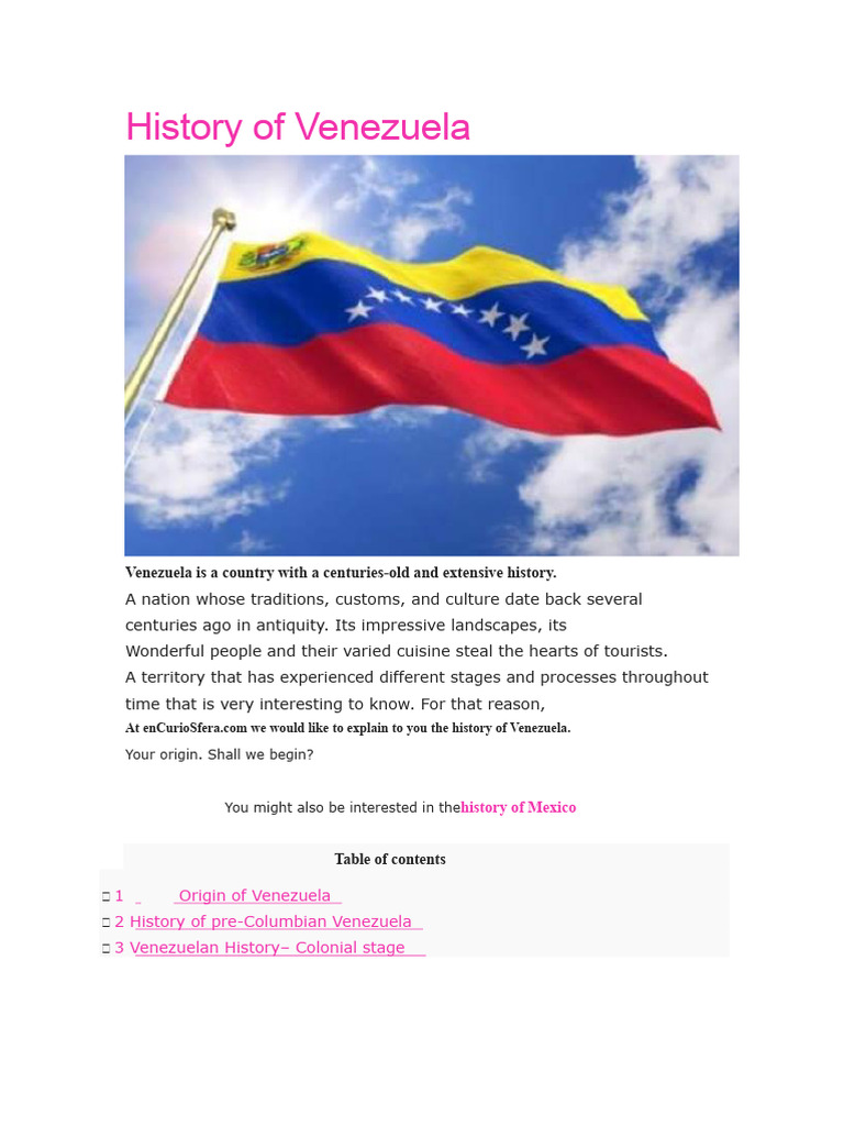 History and Colonization of Venezuela | PDF | Venezuela | Latin America