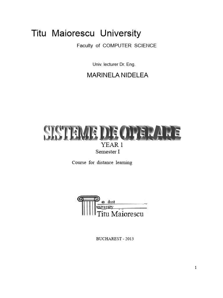 Operating Systems Course - 2013 | PDF | Process (Computing) | Operating ...