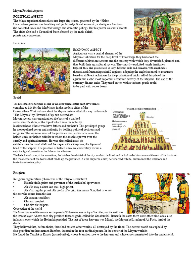 Mayan Political Organization Overview | PDF | Maya Civilization ...