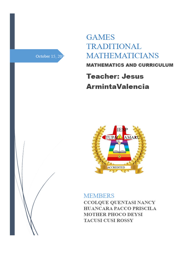 Traditional Mathematical Games Guide | PDF