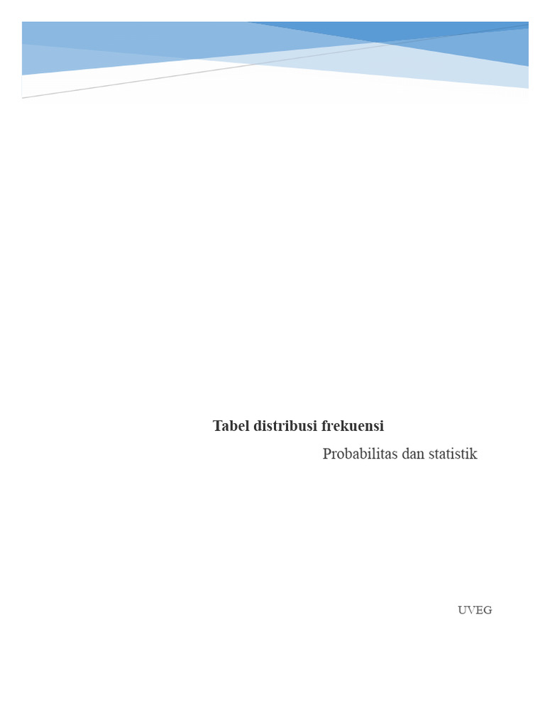 Tabel Uveg Statistik Tugas 2 | PDF
