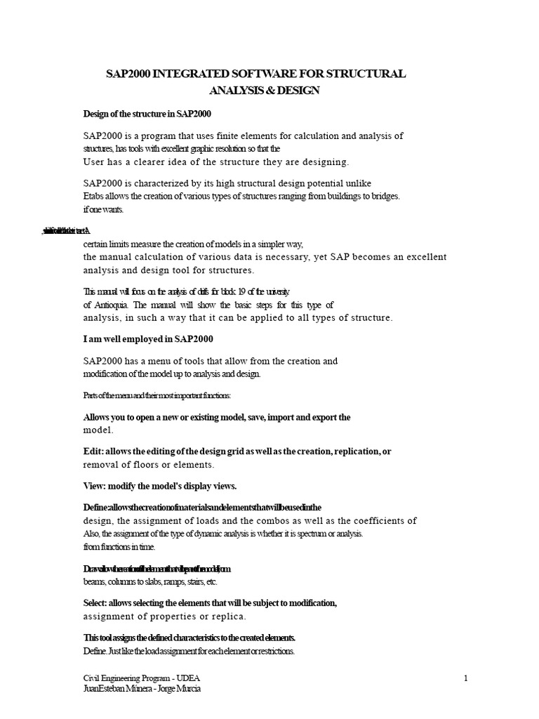 SAP2000 Manual Commands | PDF | Cartesian Coordinate System | Beam ...