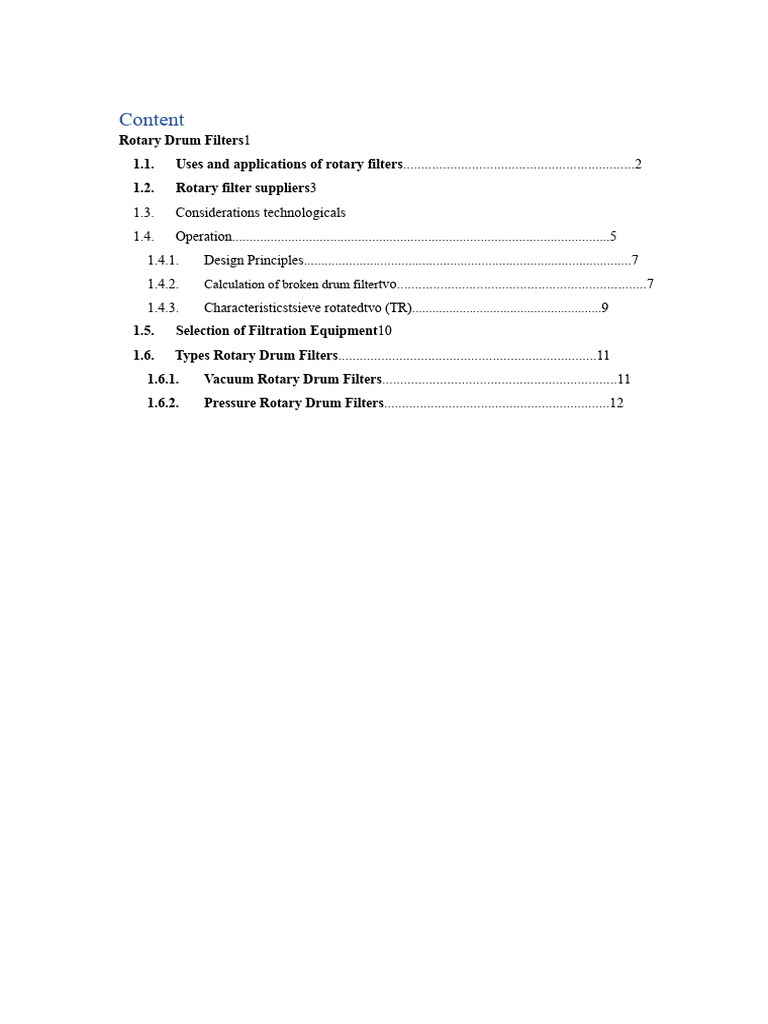 Rotary Drum Filters: Uses & Operation Guide | PDF | Filtration | Welding