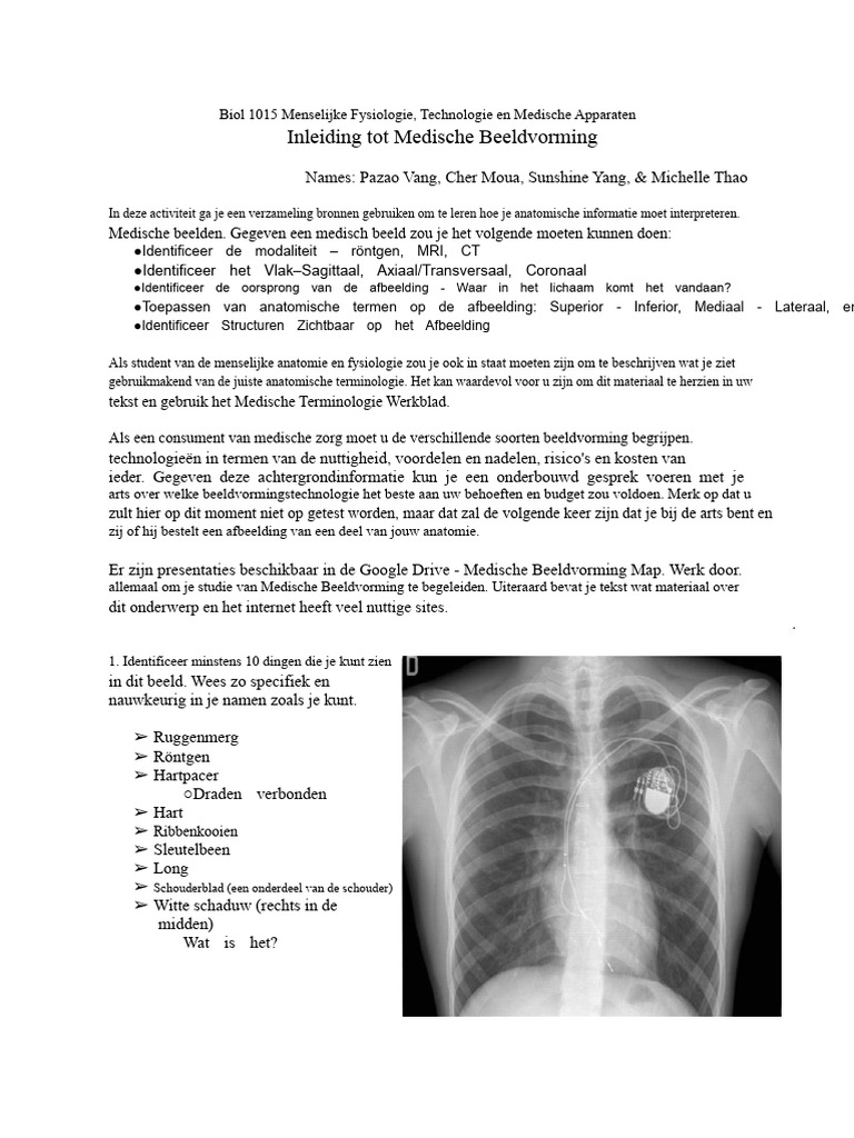 Inleiding Tot Medische Beeldvorming | PDF