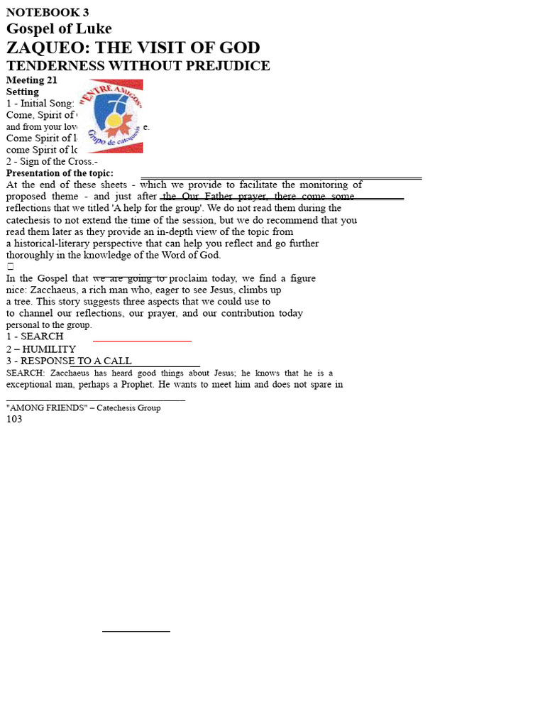 Zacchaeus Catechesis | PDF | Jesus