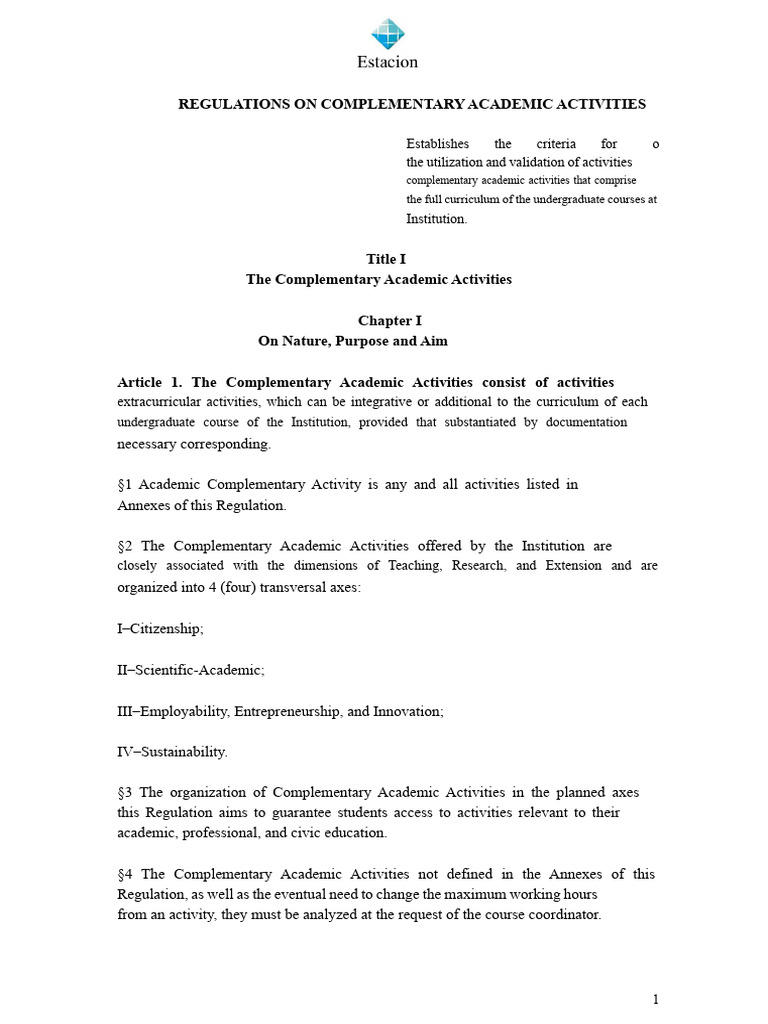 Supplementary Activities Sheet Estácio | PDF | Curriculum | Internship