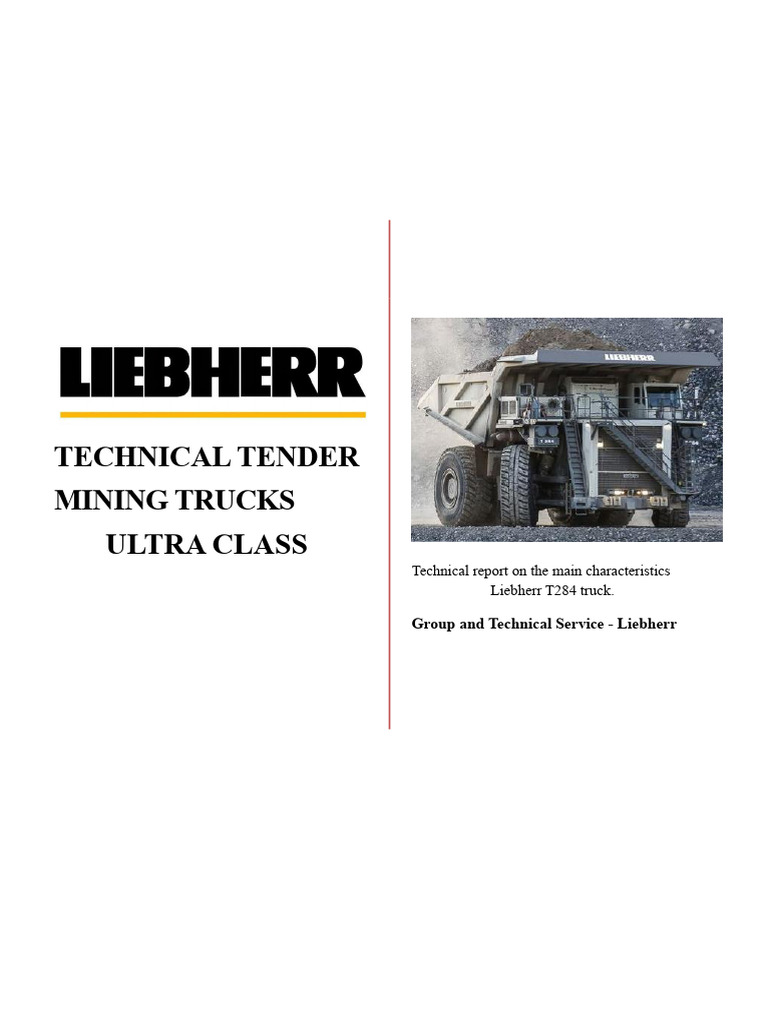 Mining Truck T284 Tender For Ultra Class Mining Trucks | PDF | Truck ...