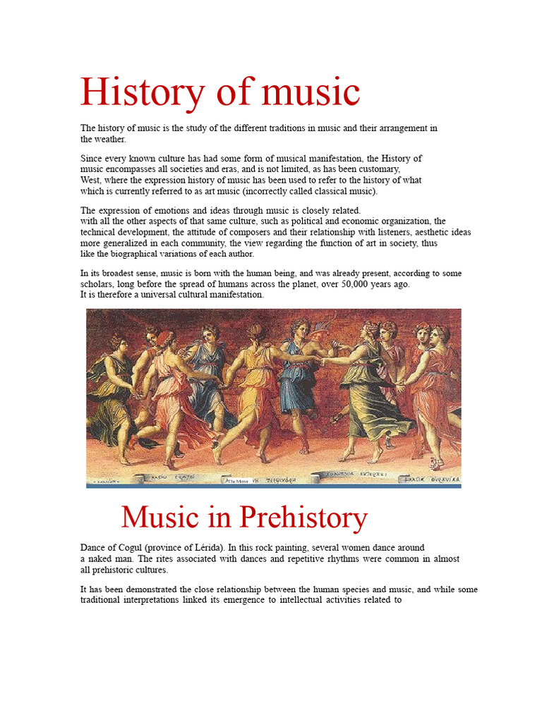 History of Music | PDF | Musical Instruments | Gregorian Chant