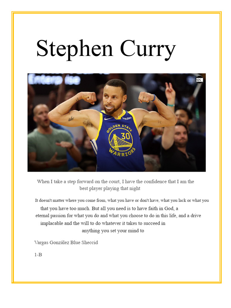 Stephen Curry Biography | PDF | National Basketball Association | Sports