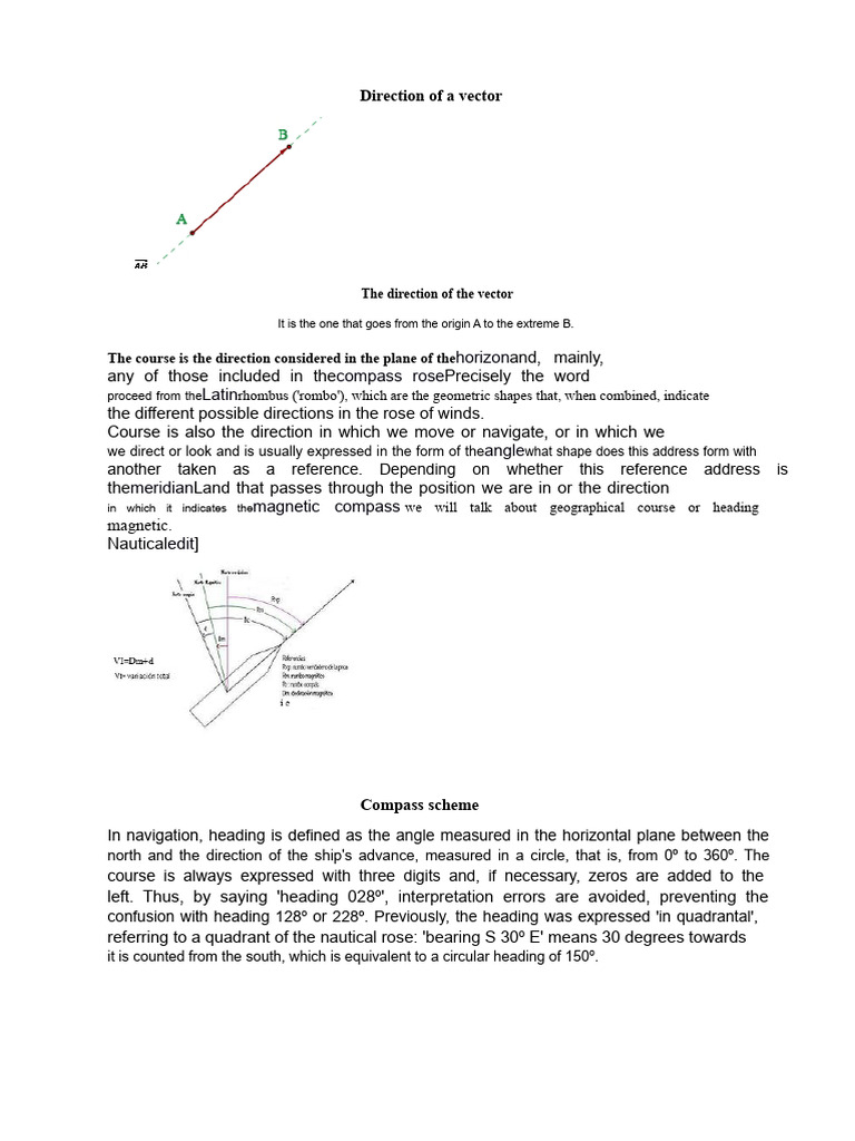 Understanding Vector Direction and Navigation | PDF | Euclidean Vector ...