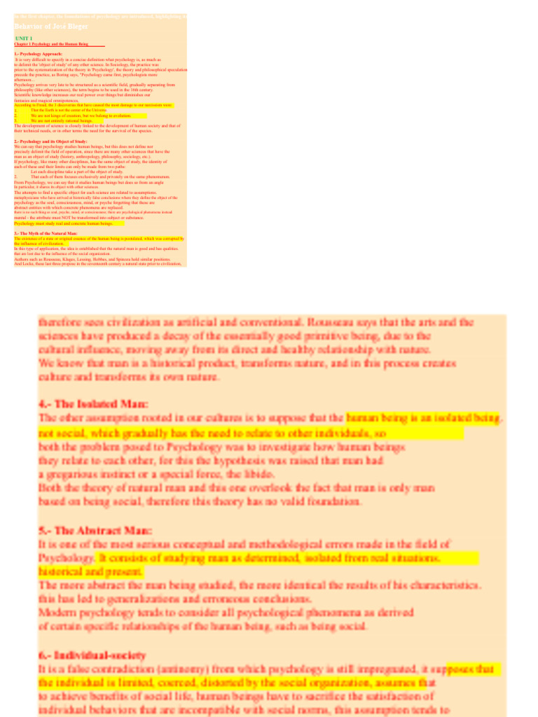 Summary of Chapters 1, 2, 3, and 4 of "The Psychology of Behavior" by ...