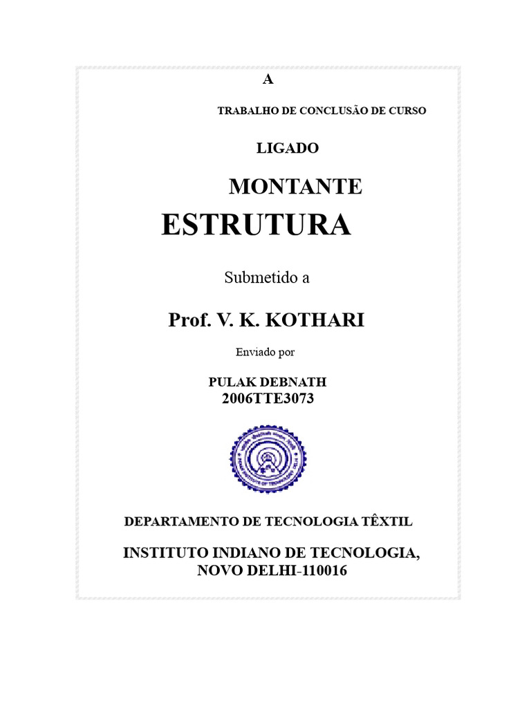 Estrutura de Estacas PDF | PDF | Têxteis | Tear